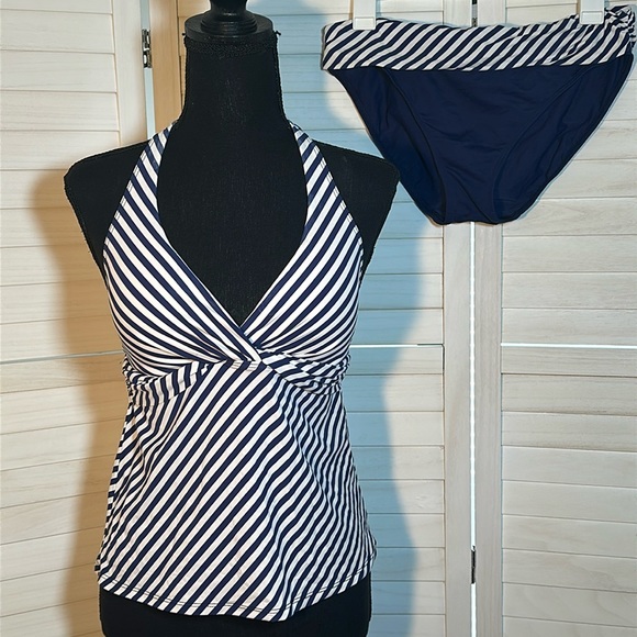 Lauren Ralph Lauren | Swim | Lauren By Ralph Lauren Navy White Striped ...